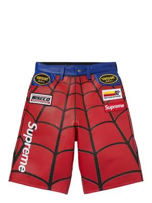 Supreme X Vanson Leathers Spider-man Short - Red