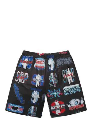 Supreme Graphic Mesh Shorts - Black
