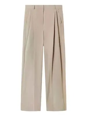 Stella McCartney Pleated Wide-leg Trousers - Neutrals