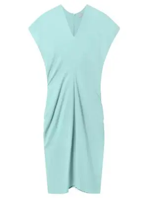 Stella McCartney Draped V-neck Midi Dress - Blue