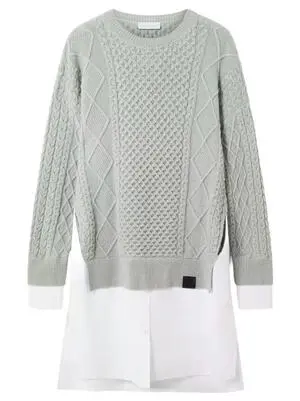 Stella McCartney Cable-knit Mini Dress - Green