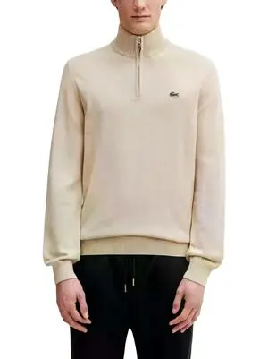 Lacoste Zip-neck Sweatshirt - Neutrals