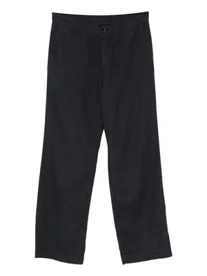 CELLAR DOOR Straight Leg Cotton Trousers - Blue