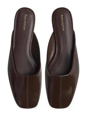 REFORMATION Inez Flat Mule - Brown