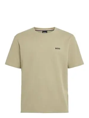 BOSS Waffle-knit Logo T-shirt - Green