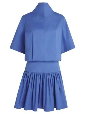 Brandon Maxwell The Florence Mini Dress - Blue