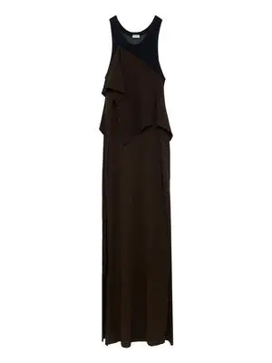 Loewe Mesh Layered Maxi Dress - Black