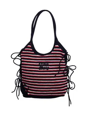 Miu Miu Crochet Ivy Tote Bag - Blue