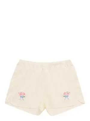 KONGES SLOJD Embroidered Floral Shorts - Ivory