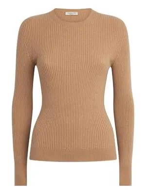 Johnstons Of Elgin Cashmere Ribbed Sweater - Brown