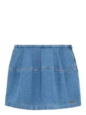 Loewe Balloon Denim Mini Skirt - Blue