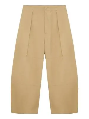 Loewe Cotton Utility Cropped Trousers - Beige