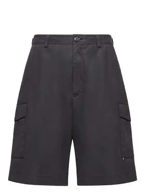 Moncler Gabardine Cargo Shorts - Blue