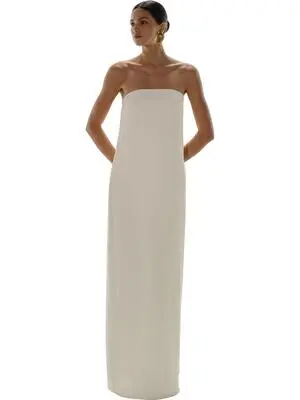 BAOBAB Sage Strapless Embellished Maxi Dress - Silver