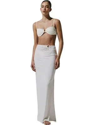 BAOBAB Maxi Skirt With Ring Detail - Ivory