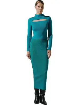 BAOBAB Lagoon Midi Skirt - Pacifico