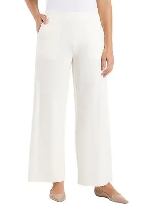 Jude Connally Nicolette Ponte Wide-leg Pants - Cream