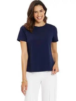 Jude Connally Gia Crew Neck Short Sleeve T-shirt - Navy