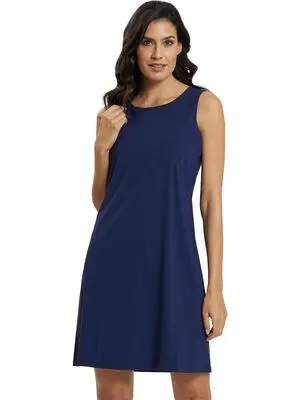 Jude Connally Beth Dress In Lightweight Jude Cloth - Navy / Regular