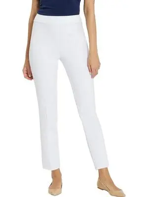 Jude Connally Lucia Ponte Pull-on Ankle Pants - White / Regular