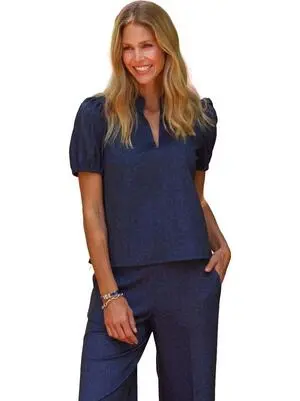 Jude Connally Jude Denim Coco Top - Navy