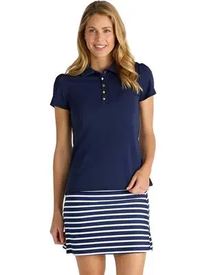 Jude Connally Angelica Puff Sleeve Polo - Navy