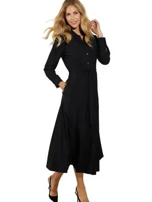 Jude Connally Kitty Dress In Lightweight Jude Cloth - Black