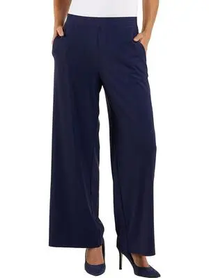Jude Connally Nicolette Wide-leg Pants In Lightweight Jude Cloth - Navy