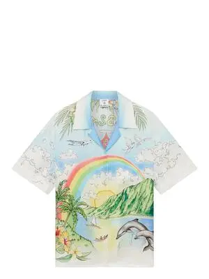 Casablanca Aloha Short Sleeve Silk Shirt - Multicolor