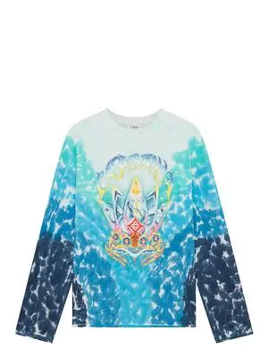 Casablanca Surf Lotus Tie Dye Long Sleeve T-shirt - Multicolor