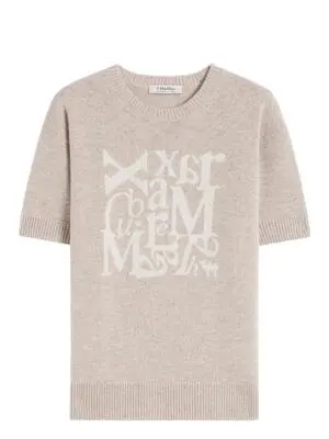 Max Mara Wool And Cashmere Intarsia Knit Sweater - Beige
