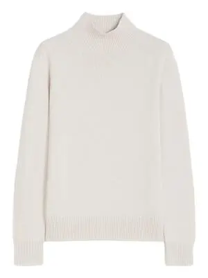 Max Mara Wool And Cashmere High Neck Sweater - Sand
