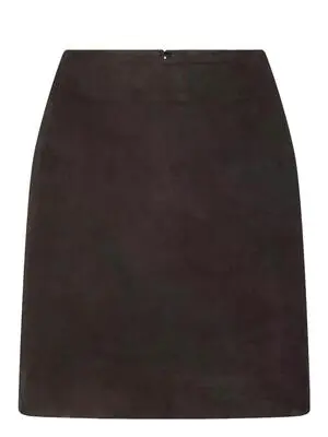 ROTATE BY BIRGER CHRISTENSEN Suede Mini Skirt - Brown