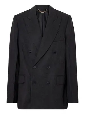 Victoria Beckham Beatrice Double-breasted Wool Blazer - Gray