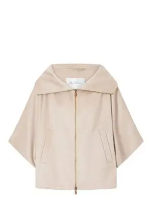 Max Mara Draped Cashmere Short Coat - Neutrals