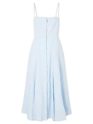 Gabriela Hearst Magritte Linen Midi Dress - Blue