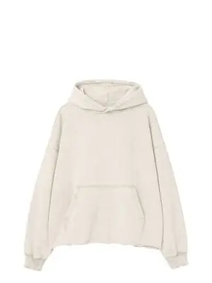 OTHER UK Raw Edge Oversized Hoodie - White