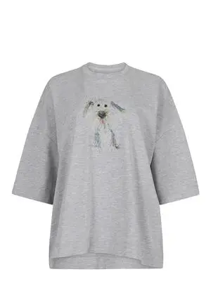 CLOTHES BY LOCKER ROOM Oversized Graphic T-shirt - Grey