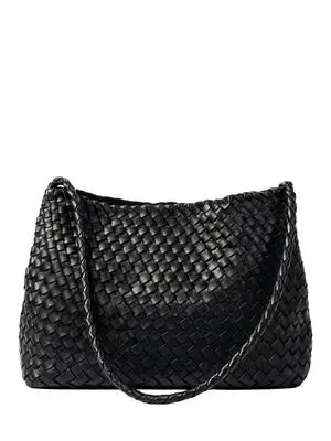 RIMINI Rimini Suzy Woven Vegan Leather Shoulder Bag