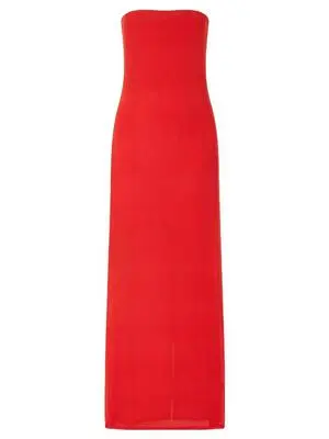 Staud Liliana Tulle Maxi Dress - Red