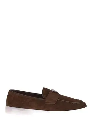 Prada PRADA Suede Loafers Brown