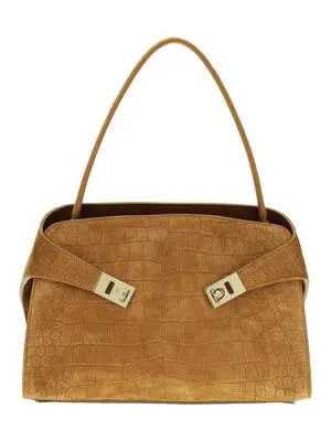 FERRAGAMO FERRAGAMO Medium Hug Soft Shoulder Bag Beige