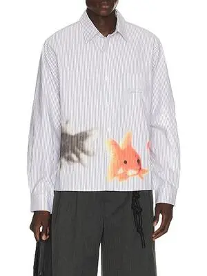 VANDYTHEPINK Goldfish Button Down Shirt - Grey