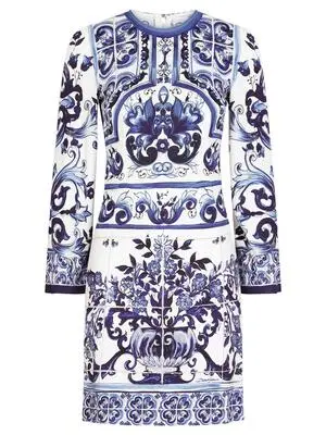 Dolce & Gabbana Majolica-print Organzine Dress - Multicolor