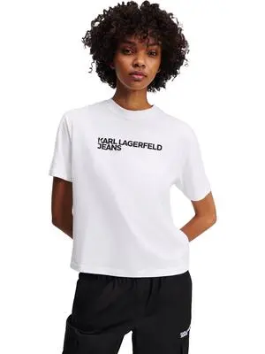 KL JEANS Jeans Logo T-shirt - White