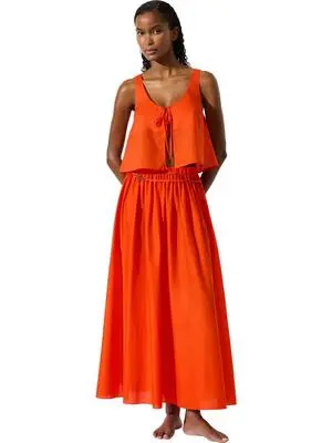 Karl Lagerfeld K/signature Beach Maxi Skirt - Tango