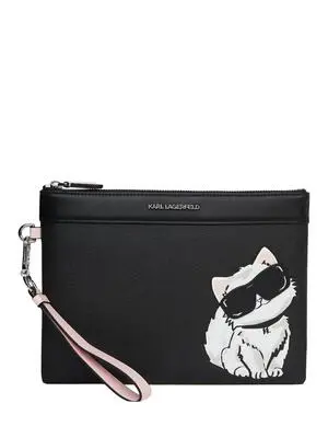Karl Lagerfeld Ikon Choupette Pouch - Black