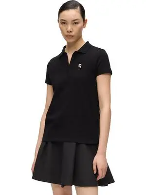 Karl Lagerfeld Ikon Pique Polo - Black