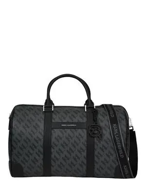 Karl Lagerfeld Ikon Monogram Weekender Bag - Black