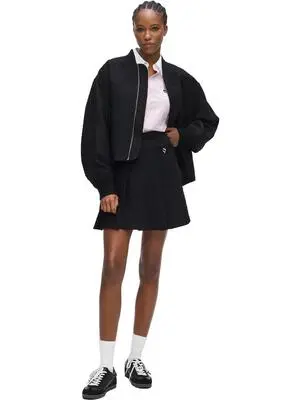 Karl Lagerfeld Ikon Bouclé Pleated Skirt - Black